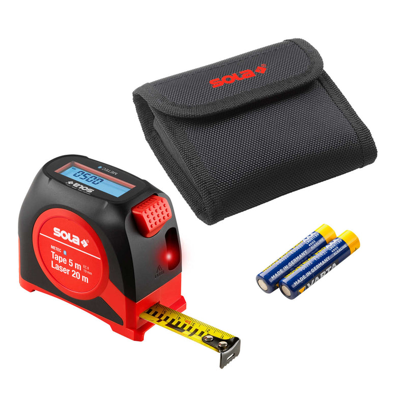 SOLA digitales Massband mit Laser-Entfernungsmesser METEC - 5 Meter ...